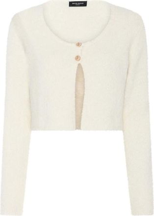 Bruuns Bazaar Femme, Pulls, Blanc, Taille: 40 FR Boléro Tricot Blanc Neige