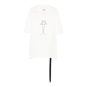 Rick Owens T-Shirt mit Grafikprint und Rundhalsausschnitt - - Tops - Herren - Wei&szlig; - L
