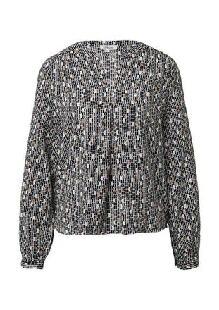s.Oliver Langarmbluse Bluse Bluse aus Viskose mit All-over-Print
