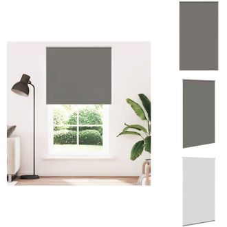 vidaXL Verdunkelungsrollo Grau 120x230cm Stoffbreite 116,6cm Polyester - Verdunkelungsrollo - Verdunkelungsrollos - Rollo - Verdunklungsrollo