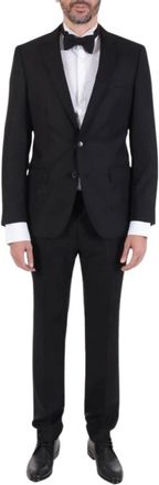 HUGO BOSS Homme, Costumes, Noir, Taille: L Super 130 Carlo Barbera Huge6/Genius5 Costume Slim Fit