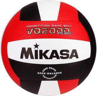 Mikasa VQ2000 Micro Cell Volleyball, Unisex, Micro Cell Volleyball (rot/weiß/schwarz), VQ2000-CAN, Rot/Weiß/Schwarz, Einheitsgröße