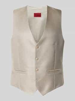 Wilvorst Weste mit Paspeltaschen und V-Ausschnitt