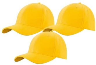 morefaz Lot de 3 Casquettes de Baseball pour Hommes, Casquette de Baseball à Sangle réglable Baseball Cap (FR/ES, Alpha/Lettres, M, L, Yellow)