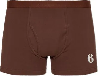 Maison Margiela Homme, Sous-v&ecirc;tements, Brun, Taille: XS Boxers Imprim&eacute;s