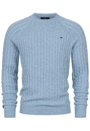 Kronstadt Strickpullover Herren KSFlynn Strickpullover Herrenpullover Strickpullover mit zeitlosem Zopfmuster