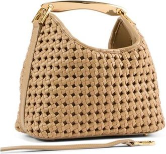 Elleme Sac &agrave; main Boomerang tress&eacute; en cuir