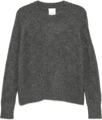 Allude Pull &agrave; manches raglan - Femme - Pulls - Gris - Taille: 36 FR