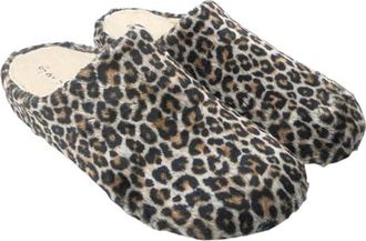 Garz&oacute;n 15300 Chaussures de maison mod&egrave;le 15300 - D&eacute;talonn&eacute;es et plates, avec tissu en fourrure imprim&eacute;e de type l&eacute;opard et semelle antid&eacute;rapante - Fabriqu&eacute;es