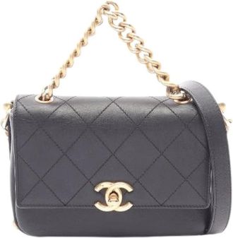 Chanel Pre-owned Sac bandouli&egrave;re matelass&eacute; 2-en-1 en cuir - Femme - Pre-owned - Bleu - Taille: ONE Size