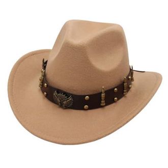 Generic Chapeau De Cowboy - Chapeau de Style Cowboy Occidental &eacute;l&eacute;gant Couvre-Chef Jazz Melon d&eacute;cor&eacute; pour Un Ethnique Unique et Tendance