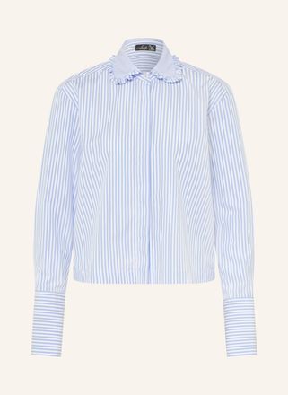 van Laack Van Laack Bluse Vl-Poncys-w36fqs Mit R&uuml;schen blau