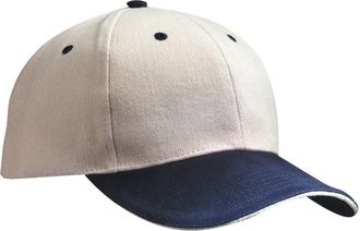 Myrtle Beach 6 Panel Sandwich Cap in Kontrastfarben Gr. One Size, Multicoloured - Beige/Navy/Beige