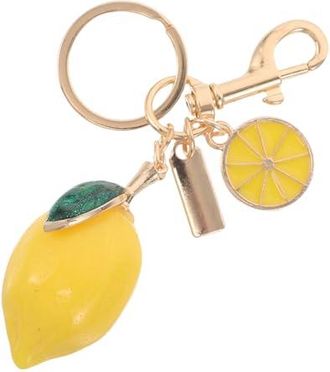 Valiclud Porte-cl&eacute;s Citron D&eacute;coratif L&eacute;ger et Pendentif Fruit&eacute; pour Sac Cl&eacute; de Voiture et Sac &agrave; Dos Accessoire Compact et Frais pour Usage Quotidien