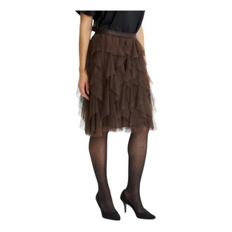 In Front Midirock - - Skirts - Damen - Braun - S