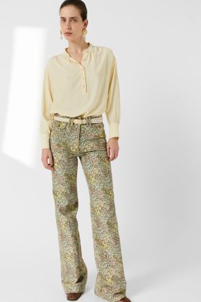 Gerard Darel Blouse fluide &agrave; col tunisien - CEZANNE - Jaune