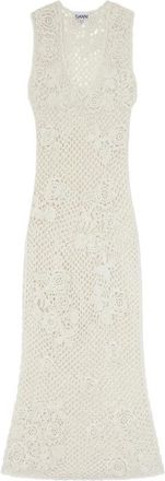 Ganni Femme, Robes, Beige, Taille: 38 FR Midi Dress