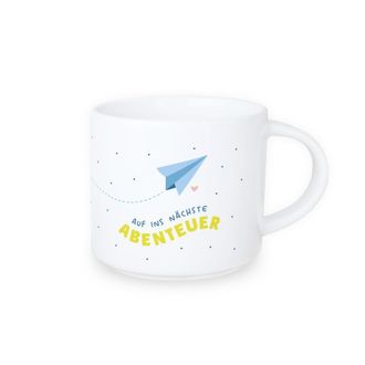 Odernichtoderdoch Jumbo-Tasse Abenteuer - Lieblingstasse f&uuml;r Kaffee, Tee oder Kakao, 400ml, sp&uuml;lmaschinenfest, stapelbar, Lieblingstassse, Flieger
