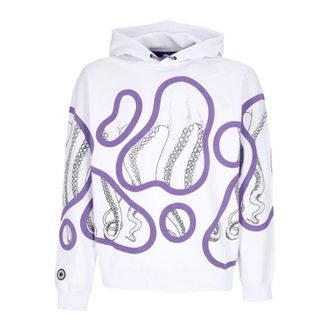 Octopus Wei&szlig;e Kapuzenpullover mit K&auml;ngurutasche - - Sweatshirts & Hoodies - Herren - Wei&szlig; - L