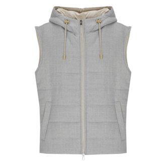 Lubiam Homme, Vestes, Gris, Taille: L Veste sans Manches &agrave; Capuche