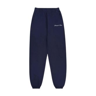 Sporty & Rich Syracuse Embroidered Sweatpant - - Trousers - Damen - Blau - M