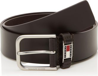 Tommy Jeans Herren TJM Scanton 4.0 Am0Am13361 Fester G&uuml;rtel, Brown (Dark Brown), 95