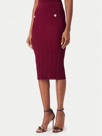 Guess Bleistiftrock W6YD23 Z0974 Dunkelrot Slim Fit