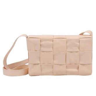 Bottega Veneta Sac bandouli&egrave;re Cassette Maxi Intrecciato en cuir Pre-owned - Femme - Pre-owned - Beige - Taille: ONE Size