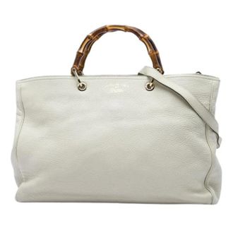 Gucci Pre-owned Vintage Satchel - Femme - Pre-owned - Blanc - Taille: ONE Size