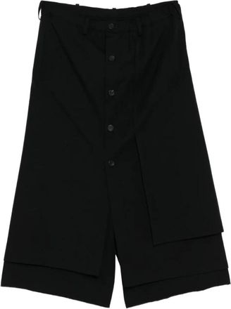 Yohji Yamamoto Homme, Shorts, Noir, Taille: M F Button Wrap Pants