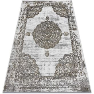 RugsX Rugsx - Teppich lira E1468 Rosette, Strukturell, Modern, Glamour - grau / gold grey 140x190 cm