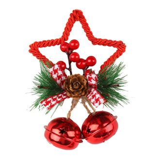 BESPORTBLE Weihnachtsstern Anh&auml;nger mit Glocke aus Sicherem Material Roter Festival Dekoration zum Aufh&auml;ngen f&uuml;r Wohnzimmer B&uuml;ro und Weihnachtsbaum