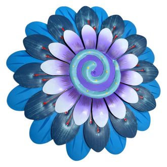 UPKOCH Metallene Sonnenblumen Wanddekoration aus Eisen Wetterbest&auml;ndig 3d blumen Wandbehang f&uuml;r Terrasse und Garten Rustikale Au&szlig;endeko