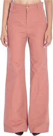 Chlo&eacute; Femme, Pantalons, Rose, Taille: 38 FR Wide Pantalons