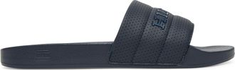Tommy Hilfiger Pantoletten Tommy Hilfiger Pad Perf Pool Slide FM0FM05709 Dunkelblau