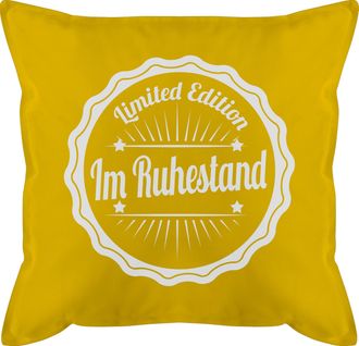 Shirtracer Kissen 50x50 - Rentner - Limited Edition Im Ruhestand - 50 x 50 cm - Gelb - zum abschiedskissen rente retirement sofakissen rentnerkissen pension mit 
