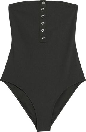 Toteme Gerippter tr&auml;gerloser Badeanzug - - Tops - Damen - Schwarzk - M