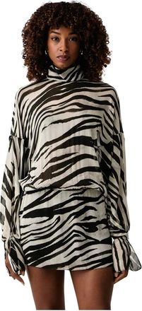 Patrizia Pepe Robe courte &agrave; imprim&eacute; animal - Femme - Robes - Multicolore - Taille: 38 FR