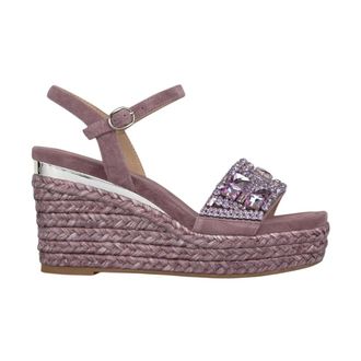 Alma En Pena Esparto Keilsandalette mit Strassriemen - - Shoes - Damen - Lila - 38 EU