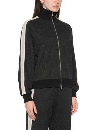 PESERICO Womens Side-Stripe Zip-Fastening Sweatshirt Aw26 W