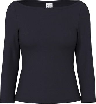 Pieces Female Oberteil mit 3/4-&Auml;rmeln PCPHOEBE U-Boot-Ausschnitt