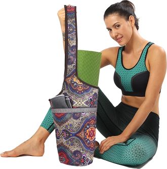 Generico Yoga-Baby-Tragetasche, gro&szlig;e Tasche, Aufbewahrungstasche f&uuml;r Fitness-Matte mit Tasche, f&uuml;r Home Gym Strap Strap Pouch Sport Accessories Bohemian Organ
