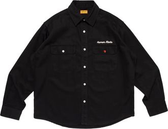 Human Made chemise à texte brodé - Noir