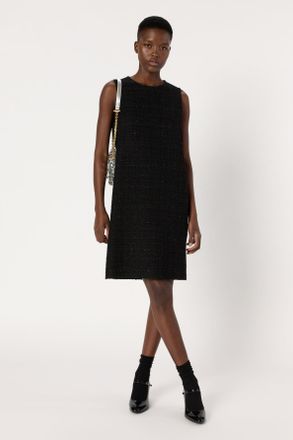 Gerard Darel Robe sans manche en tweed et lurex - LILA - Noir