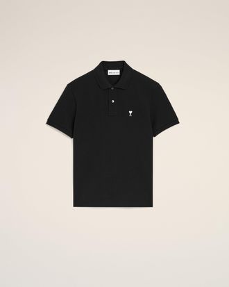 Ami Polo Noir Manches Courtes Ami De Coeur en Coton Noir - XXXL - Homme