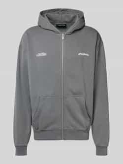 Pegador Oversized Sweatjacke mit K&auml;nguru-Tasche Modell Peckert
