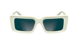 Karl Lagerfeld Womens Sunglasses KL6180S - White with Solid Blue Lens