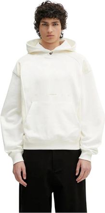 Ader Error Homme, Sweatshirts et sweats &agrave; capuche, Beige, Taille: L Sweat &agrave; capuche en tissu contrast&eacute;