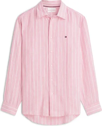 Tommy Hilfiger Hemd Regular Fit Textured Stripe Pure