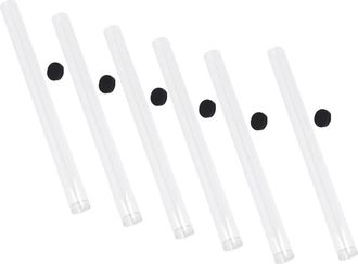 BESPORTBLE 6 St&uuml;ck Transparentes Acryl R&auml;ucherst&auml;bchenr&ouml;hrchen mit Schwarzem Deckel Leichtes Bruchfestes Aufbewahrungsrohr f&uuml;r R&auml;ucherpulver Reisen und Camping